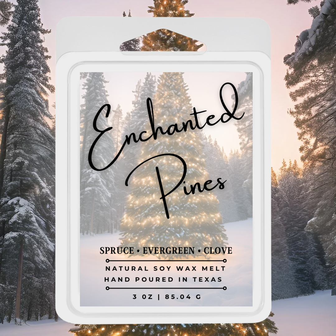 Enchanted Pines 3oz Wax Melt – Luxury Handmade Candles | MomTee Creations